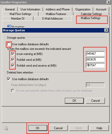 Increasing Mailbox Size In Exchange 2010