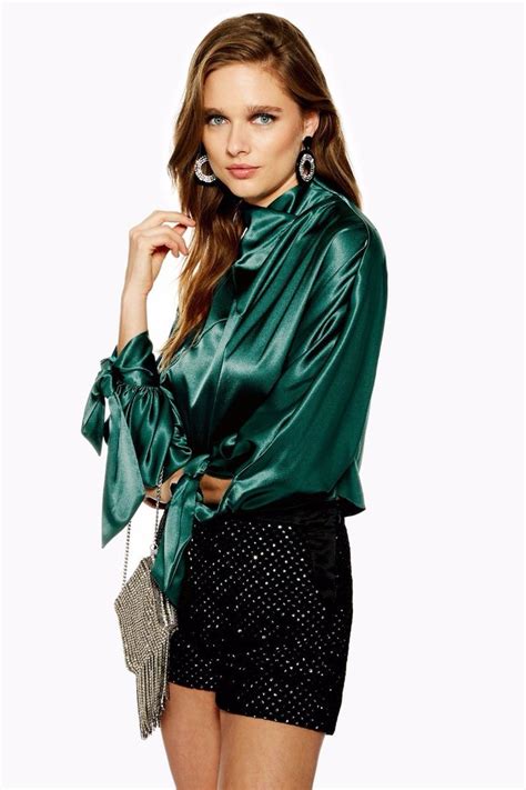 Pin On Satin And Silk Blouse Skirts Dresses Etc