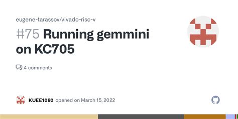 Running Gemmini On Kc Issue Eugene Tarassov Vivado Risc V