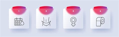 Premium Vector Sex Set Icon Womens Gender Toilet Paper Lightning Womens Hips Periods Calendar