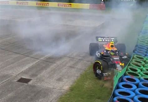 Así Fue El Choque De Checo Pérez En La P1 Del Gran Premio De Hungría