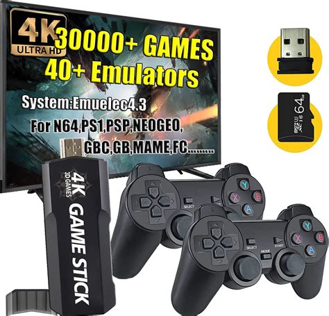 X2 Game Stick Retro Game Console 4k Hdmi Wireless Controller 128g 40000