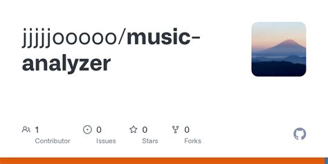 Github Jjjjjooooomusic Analyzer