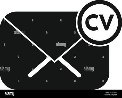 Cv Mail Icon Simple Vector Internet People Work Hire Stock Vector