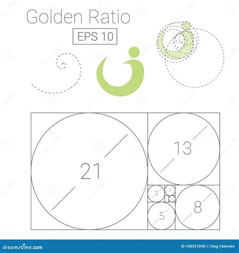 Golden Ratio Template Logo Vector Illustration Stock Vector