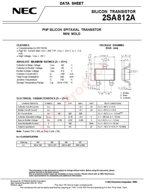2sa812 Nec | PDF | Bipolar Junction Transistor | Application Software