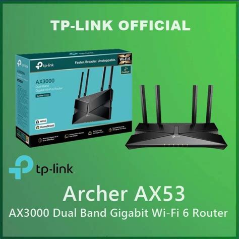 Promo Archer AX53 AX3000 Dual Band Gigabit Wi-Fi 6 Router - AX 53 ...