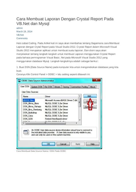 Docx Cara Membuat Laporan Dengan Crystal Report Pada Vb Dokumentips