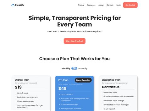 Cloudify Pricing Page Saas Design Ideas By Raza Ahmed Khan On Dribbble