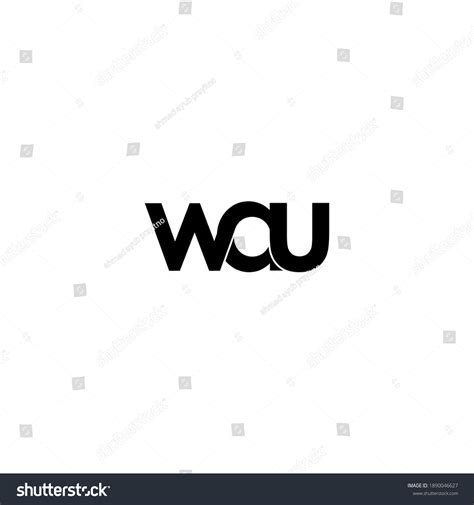 Wau Letter Original Monogram Logo Design Stock Vector Royalty Free