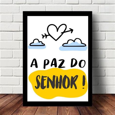 Quadro Decorativo A Paz Do Senhor Frases Religiosas Elo