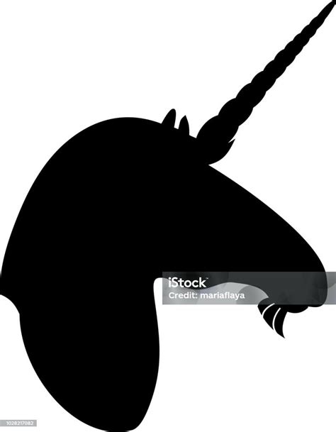 Silhouette Of Unicorn Head Stock Illustration Download Image Now