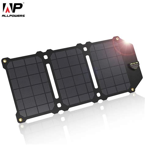 ALLPOWERS 업그레이드 21W 접이식 태양 전지 패널 듀얼 USB 태양열 충전기 배터리, 소니 아이폰 X 11 12 프로 ...