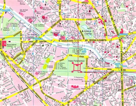 Bucharest Street Map Bucharest Romania Mappery