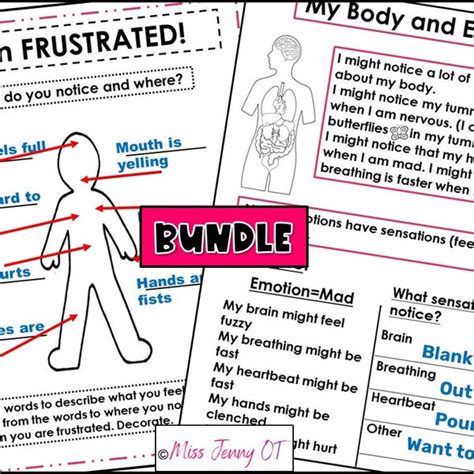 Interoception Worksheets Etsy