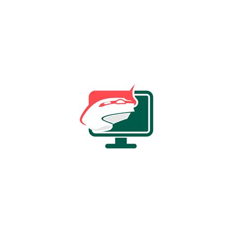 Computer Monitor Screen Abstract Logo Design Vector Art At