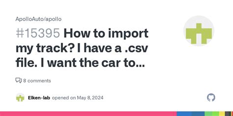How To Import My Track I Have A Csv File I Want The Car To Follow My