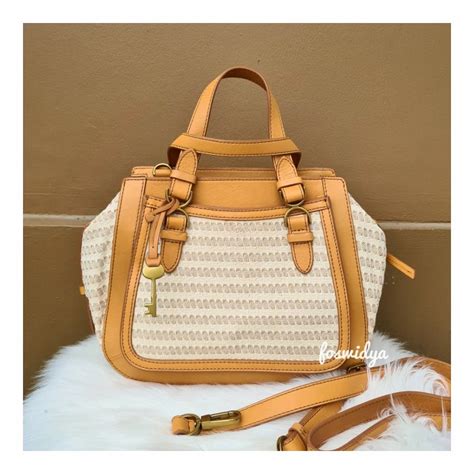 Jual Tas Fossil Brooke Satchel Natural New With Tag Shopee Indonesia