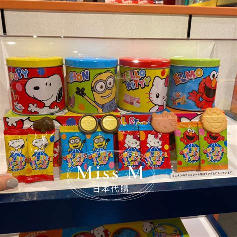 ⭐️預購⭐️miss M日本環球影城代購 巧克力餅乾鐵罐四入組 Snoopy蛋捲禮盒 蝦皮購物