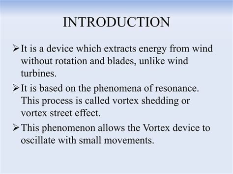 Vortex Bladeless Wind Turbine Pptx Physics Science