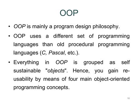 Introduction To Object Oriented Programming Pptx