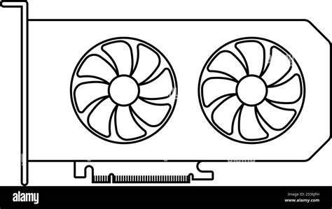Gpu Icon Outline Simple Design With Editable Stroke Vector