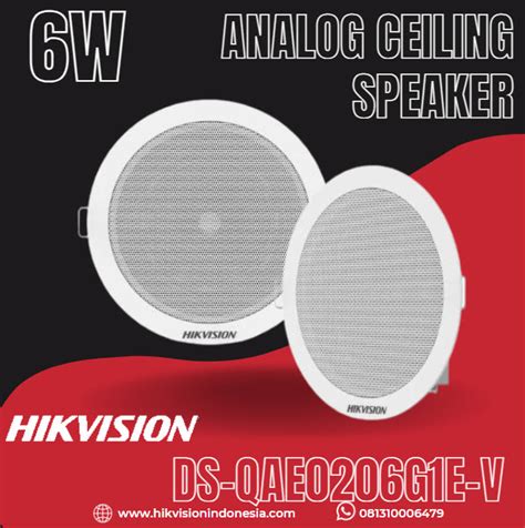 Analog Ceiling Speaker Ds Qae0206g1e V Hikvisionindonesiacom