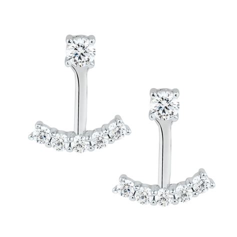 Stud Earrings And Earring Enhancers With Luxe Cubic Zirconia In Sterling