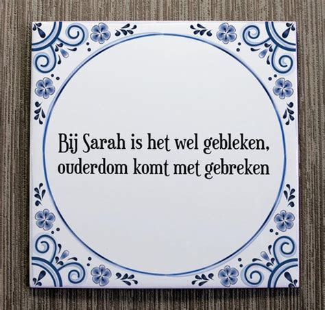 Tegeltje Met Spreuk 50 Jaar Sarah Cadeau Bij Sarah Is Het Wel