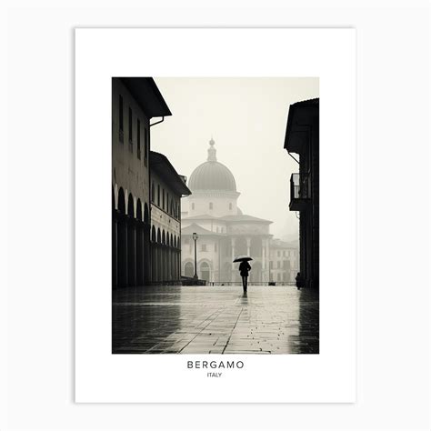 Poster Of Bergamo Italy Black And White Analogue Photography 3 Art