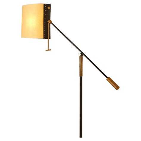1950s Articulated Floor Lamp By Maison Lunel At 1stdibs