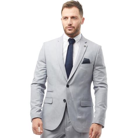 Buy French Connection Mens Plain Ticket Pocket Blazer Light Grey
