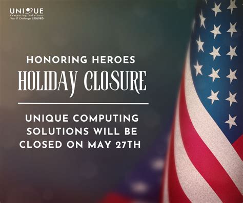 Unique Computing Solutions Inc On Linkedin In Observance Of Memorial Day Unique Computing