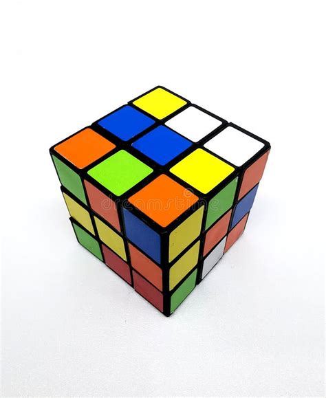 Unsolved Rubik Cube Isolated On White Background Editorial Image Image Of Logic Educational