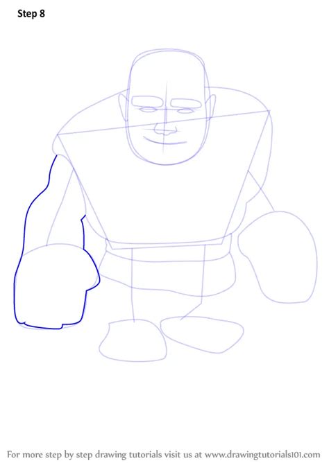 How To Draw Giant From Clash Of The Clans Clash Of The Clans Step By