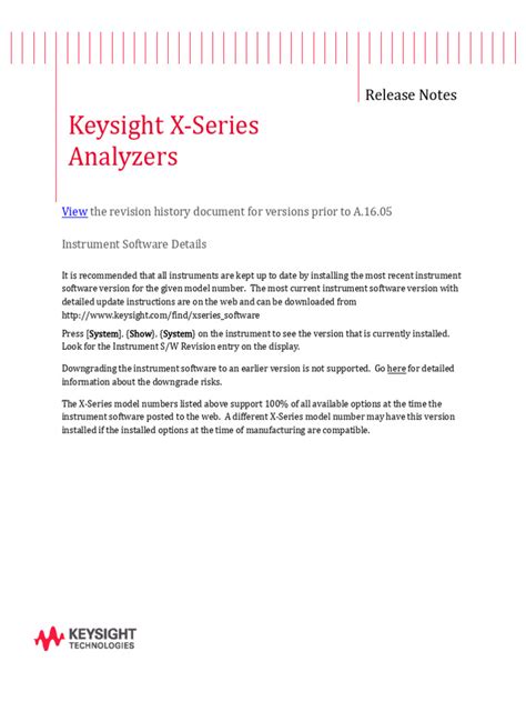 Keysight X Series Release Notes Pdf Lte Advanced