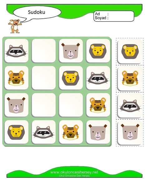 Sudoku Çalışma Sayfaları