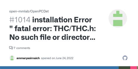 Installation Error Fatal Error Thcthch No Such File Or Directory Include · Issue 1014