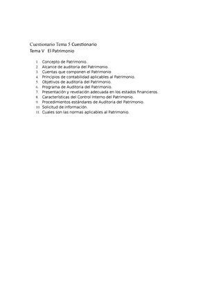 Auditoría resumen sobre el tema de los ingresos Informe de lectura Unidad Auditoria de los