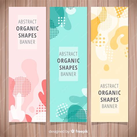 추상 유기 모양 배너 무료 벡터
