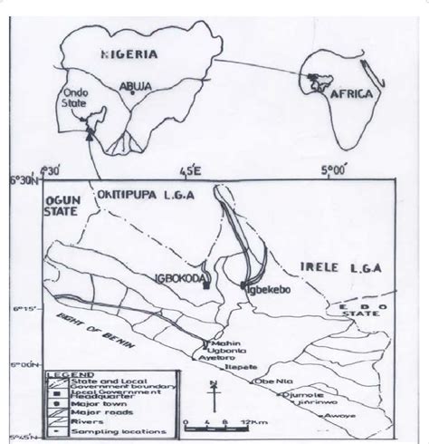 Map Showing Sampling Location Download Scientific Diagram
