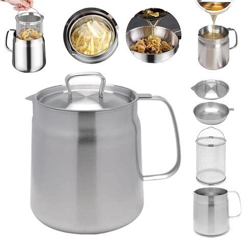 2 In 1 304 Stainless Steel Multifunctional Oil Strainer Potoil