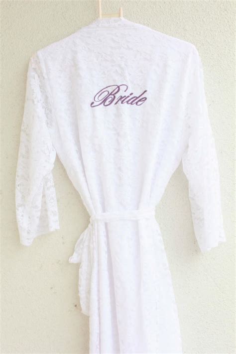 Brides And Bridesmaid Robes Satin And Lace Robe Wedding Robe Dressing Gown Bridal Lingerie