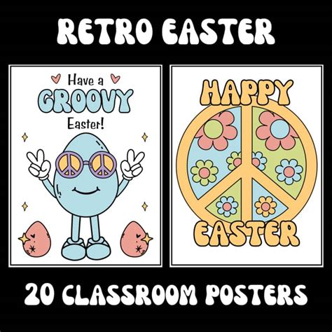 20 Groovy Retro Easter Posters For The Classroom By Teachers Helper