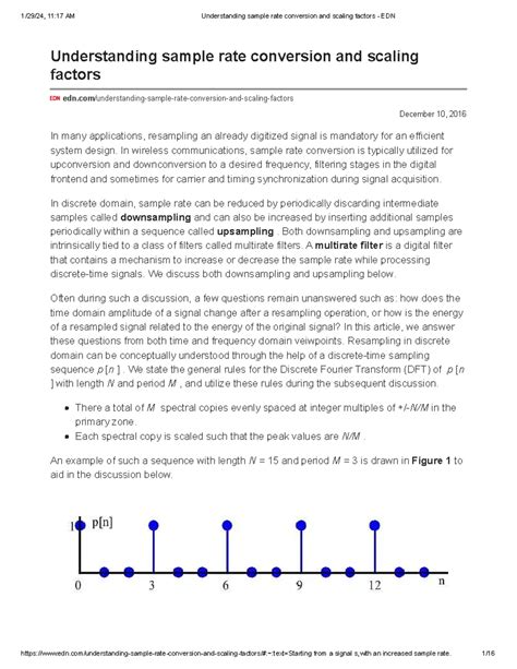Understanding Sample Rate Conversion And Scaling Factors Edn December 10 2016 Understanding