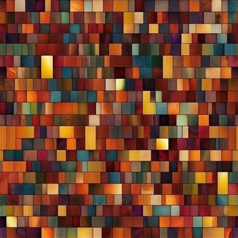 Premium Ai Image A Close Up Of A Colorful Mosaic Tile Pattern With A Brown Background