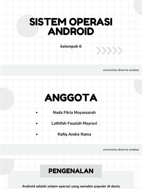 Sistem Operasi Andoroid Kelompok 6 Pdf