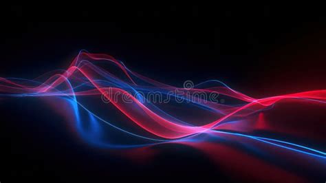 Cybernetic Circuitry This Image Of Glowing Red And Blue Lines Suggests The Intricate Circuitry