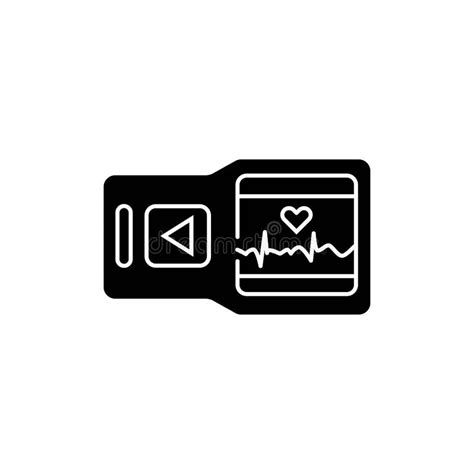Icono De Línea De Color Portátil Para Electrocardiograma Pictograma