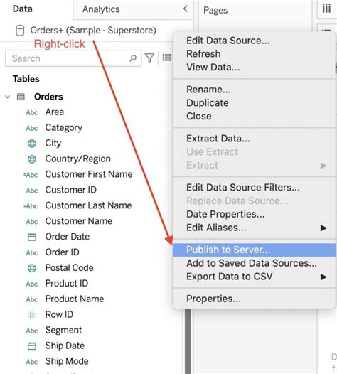 how to set up a published data source in tableau interworks